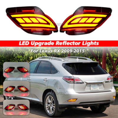 LED Upgrade Rear Bumper Reflector Fog Light For Lexus RX350 RX450h 2009 ...