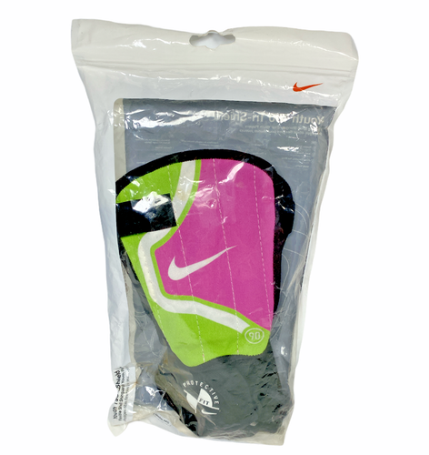 Nike Youth T-90 Soccer SHIN GUARDS Pink Green Flex Shell Tri-Shield ...