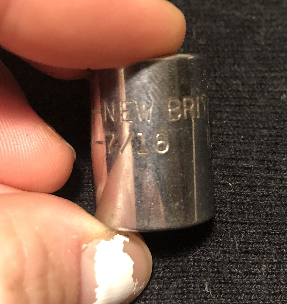 Vintage New Britain 7/16” 6 Point Socket 1/4” Drive No. NM-614 USA Nice ...