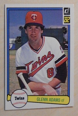 1982 Donruss Minnesota Twins Glenn Adams # 431 Baseball Card - Near ...
