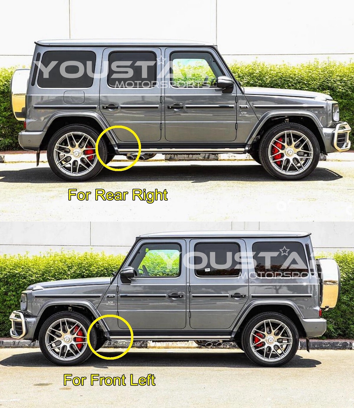 1x REAR RIGHT / FRONT LEFT Step Bar End Cap for 19+ Mercedes W463A W465 ...