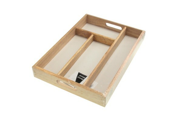New Cutlery Organiser Drawer Storage Tray Wooden Bamboo Expandable ...