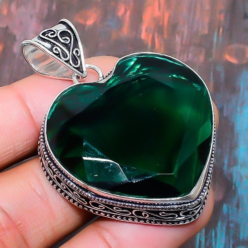 Chrome Diopside Gemstone Handmade Gift Jewelry Pendant 1.97" v010 | eBay