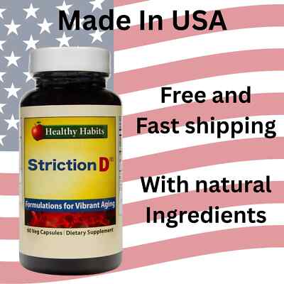 Striction D Premium Blood Sugar Support 60 Capsules Healthy Habit USA ...