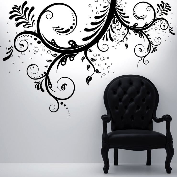 Stickerbrand Flower Floral Swirl Wall Decal Sticker. Multiple Colors ...