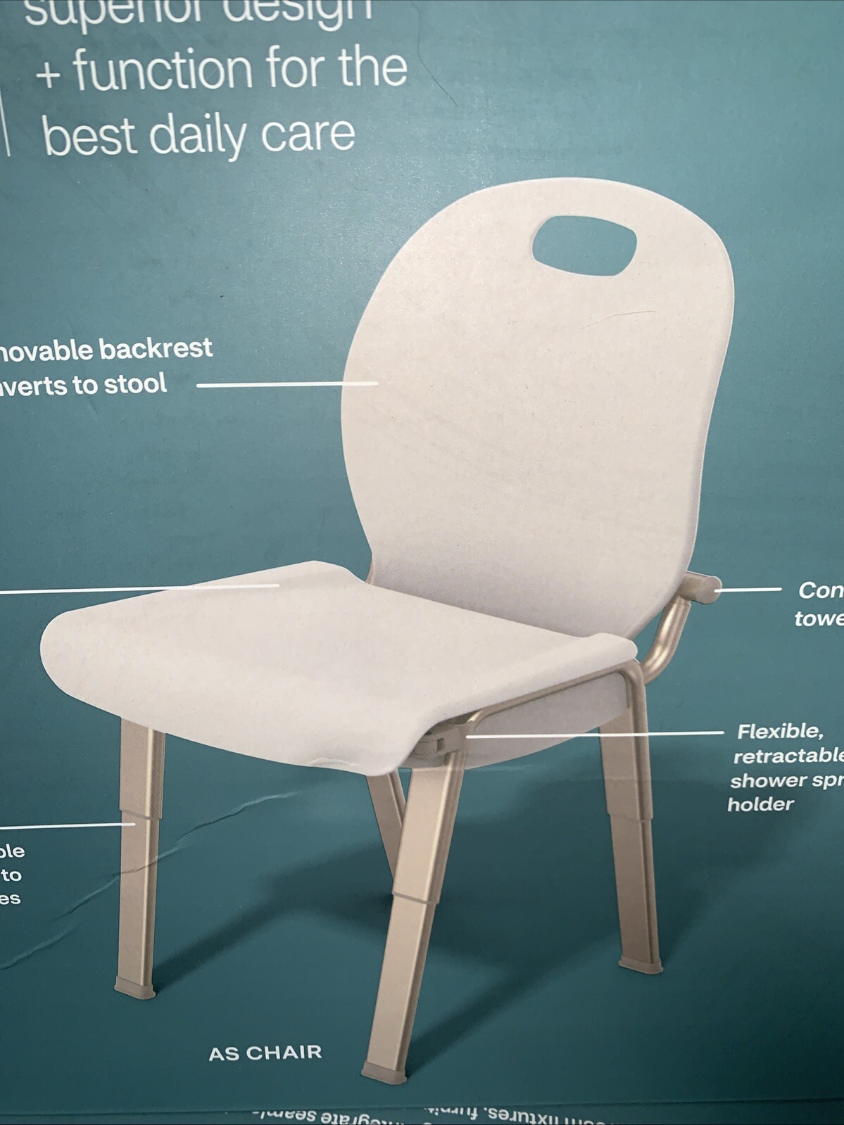 CVS health convertible shower chair and stool designed by Michael ...