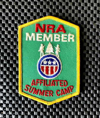 NRA MEMBER AFFILIATED SUMMER CAMP EMBROIDERED SEW ON PATCH HUNTING 3" x ...
