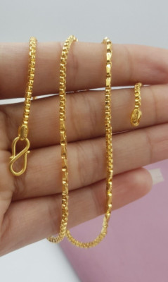 Authentic 18K Gold Chain Necklace Hallmark 18"-26" Gold Chain Round ...