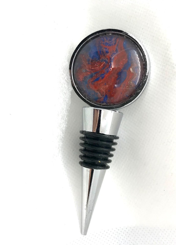 Handmade Hand painted Wine bottle stoppers unique gift ideas wearable ...