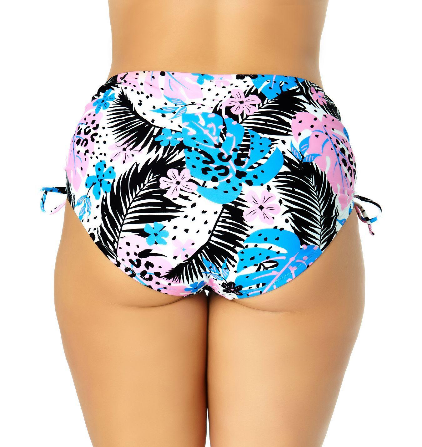 California Waves Esf10805 Plus Size Floral Bikini Bottoms Size 20 22