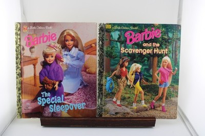 2 Vintage Barbie Little Golden Books "A Special Sleepover" "The ...