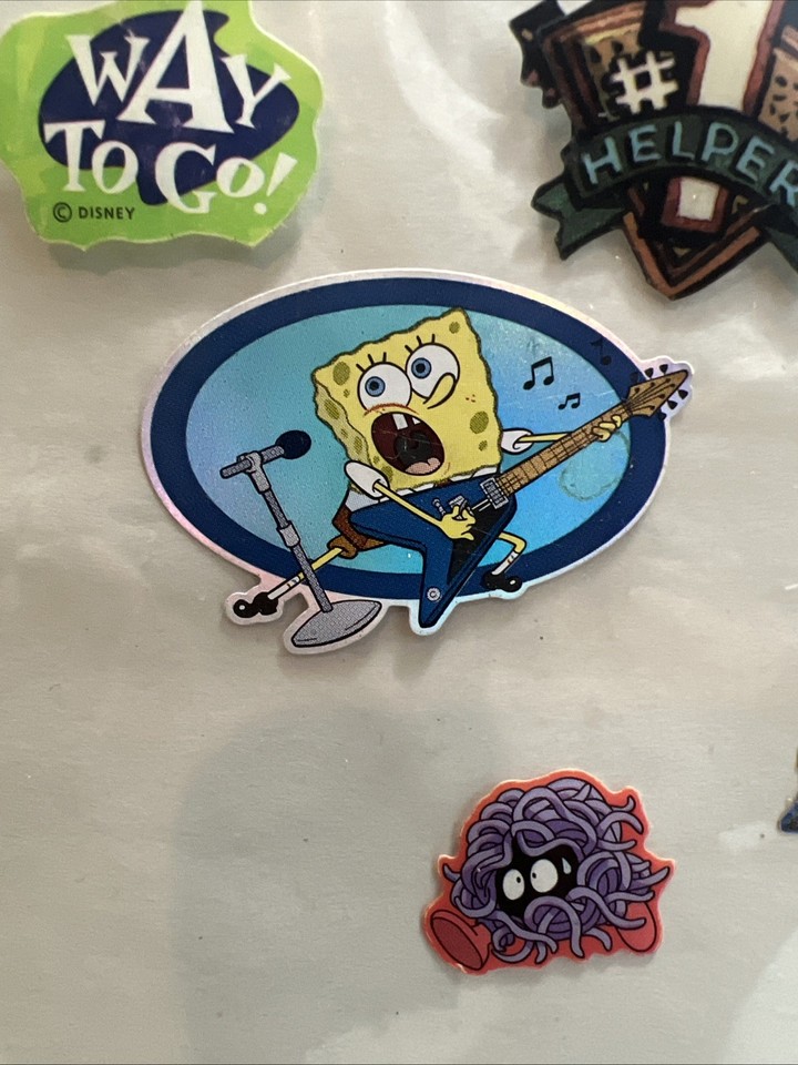 Vintage Sticker Collection Sheet SpongeBob Tangela Pokémon Hercules ...