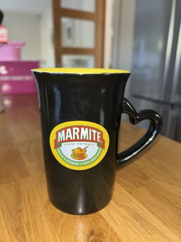 Marmite Ceramic Mug With Heart Handle Ex Con | eBay UK