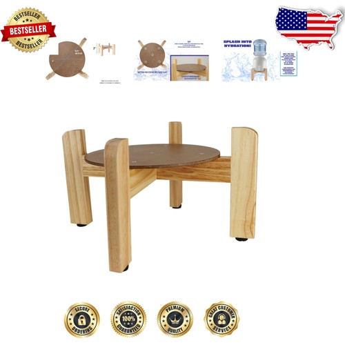 Sturdy Natural Wood Water Dispenser Stand with Levelers for Uneven ...