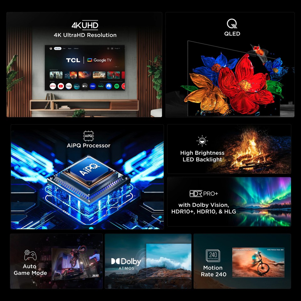 TCL 65" Q Series QLED 4K UHD HDR Smart Google TV (NEW 2025) - Dolby ...