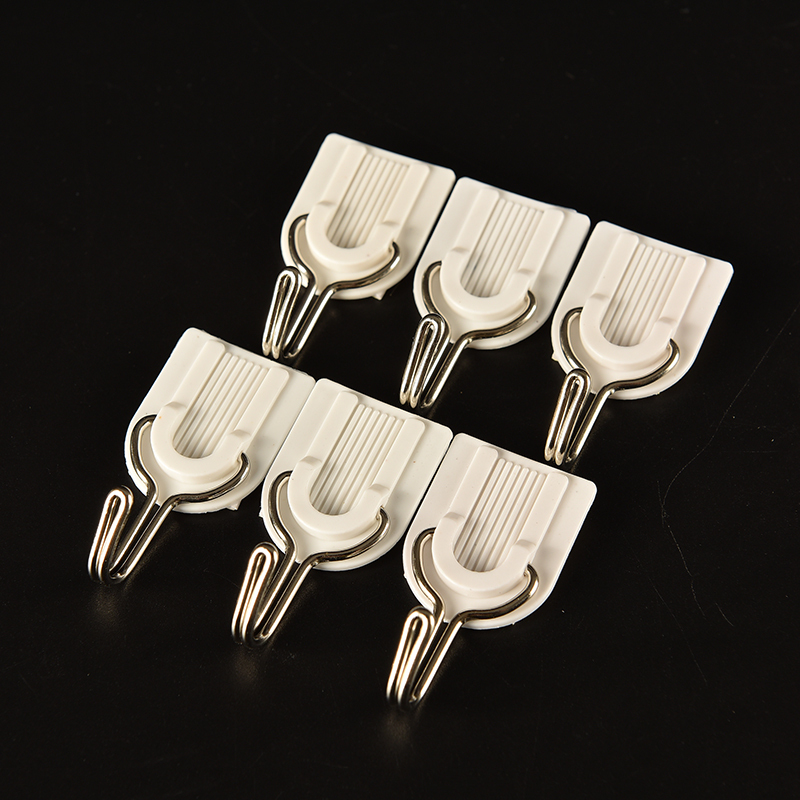 6Pcs Self Adhesive Wall Door Hook Hanger Bag Keys Bathroom Kitchen ...