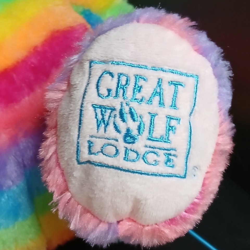 Fiesta Great Wolf Lodge Plush 15” Rainbow Wave Bear Stuffed Animal | eBay