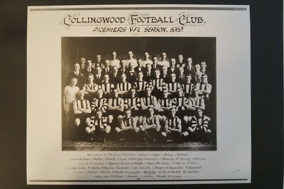 Collingwood - Repro. Photo - 1919 - VFL Premiership Team - big BIG ...