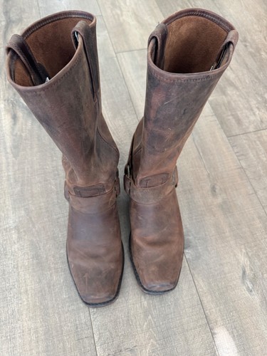 Frye Harness 12R Mens Brown Leather Square Toe Size 10 | eBay