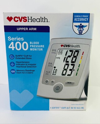 New CVS Health Series 400 Blood Pressure Monitor Kit Upper Arm | eBay