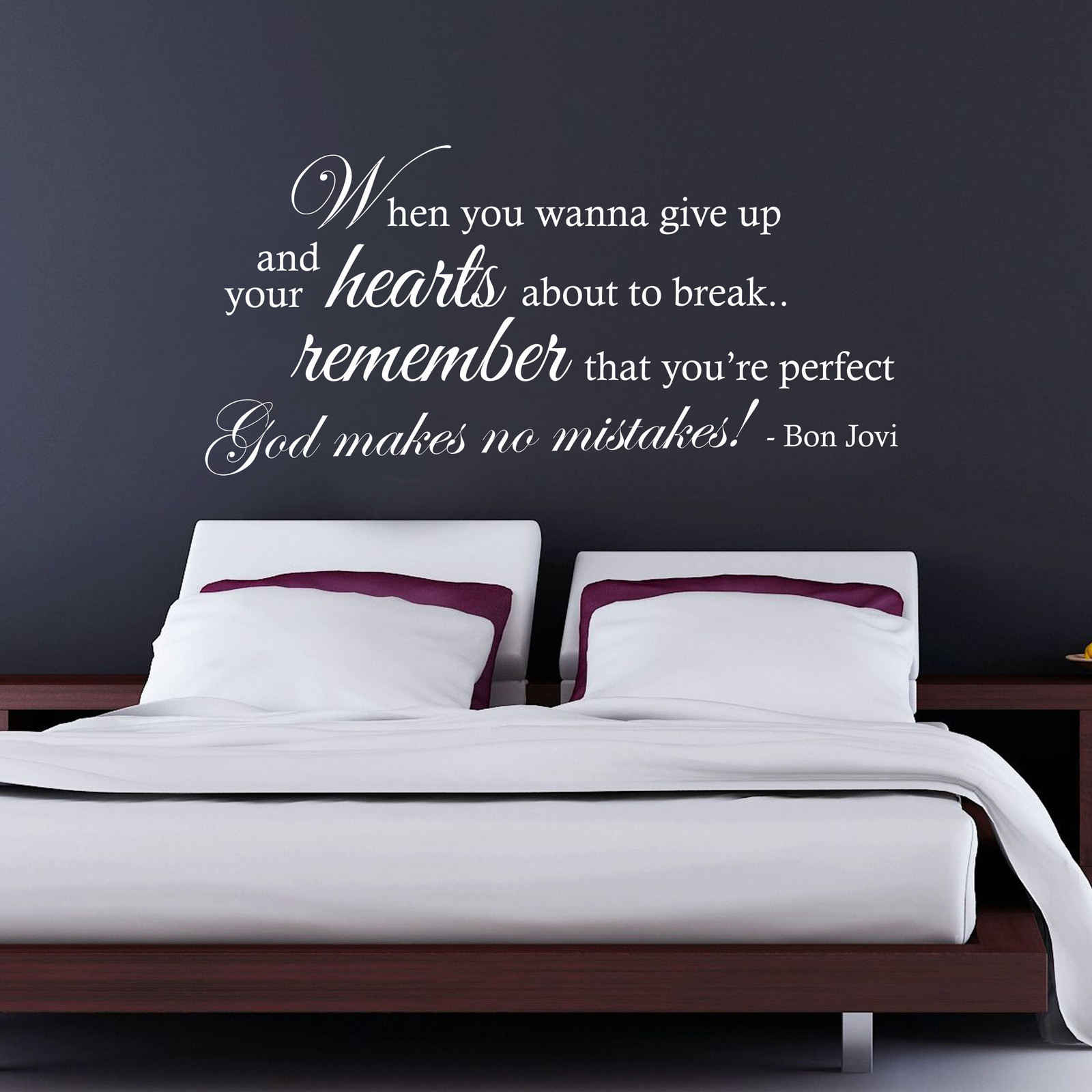 BON JOVI - WELCOME TO WHEREVER YOU ARE SONG LYRICS - WALL STICKER DECAL ...