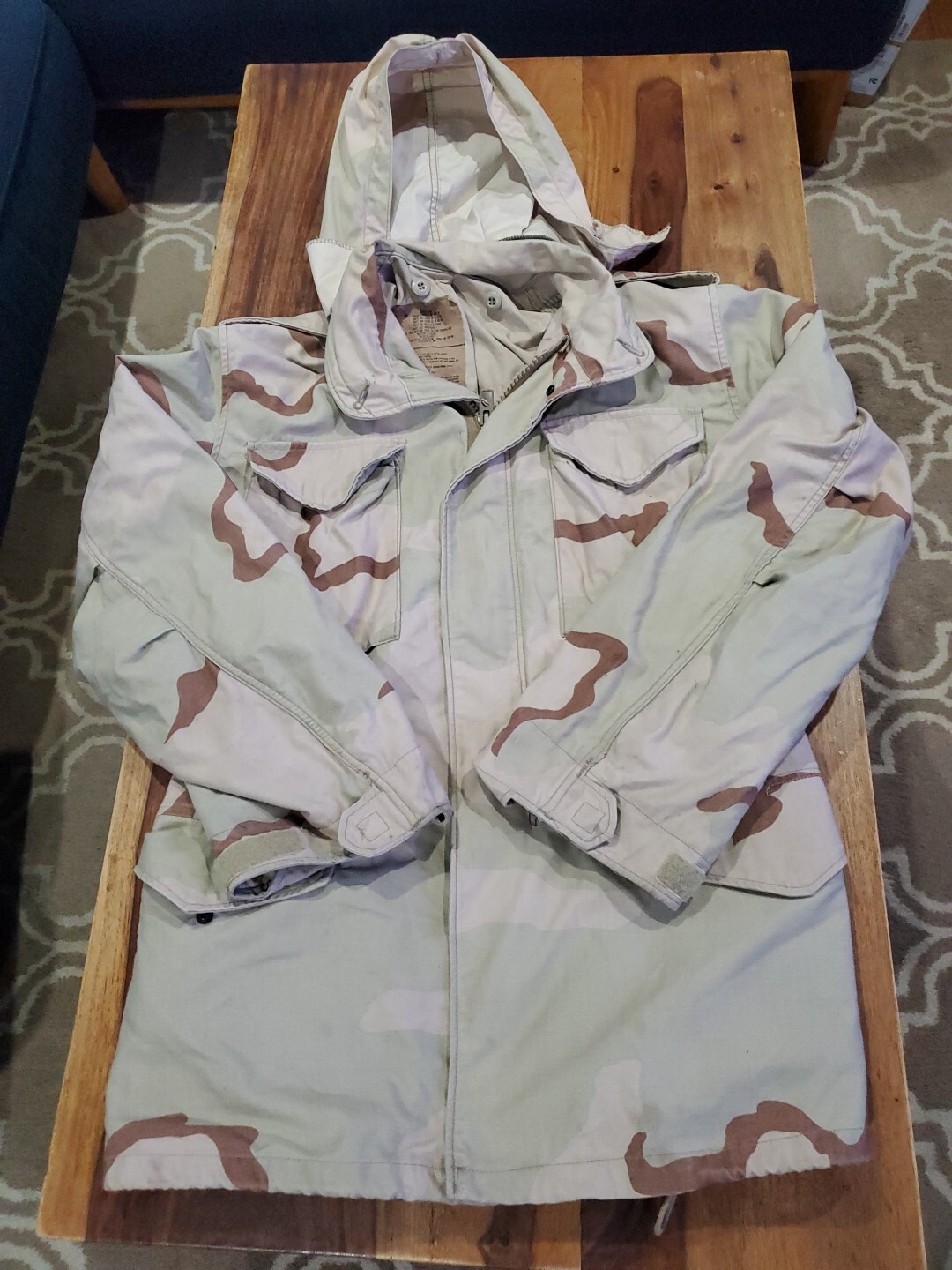 US Army M65 Desert Camo Field Jacket Packable Hooded … - Gem