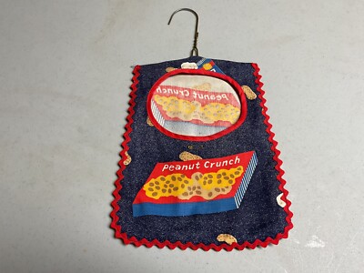 Vintage Homemade Clothes Pins Holder - Peanut Crunch Fabric | eBay