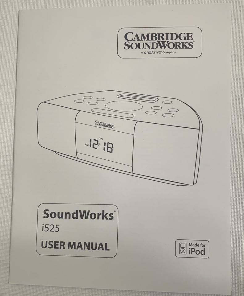 New Cambridge Soundworks i525 High Performance iPod Dual Alarm Clock AM/FM Radio | eBay