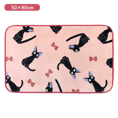 Kiki's Delivery Service Jiji Pattern Flannel Mat 50 x 80cm Pink Studio ...