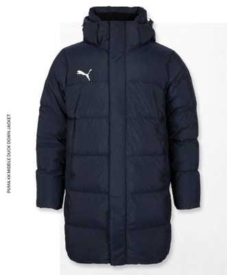 Puma Men KK Middle Duck Padding Jacket Navy Winter Coat Top GYM Padded ...