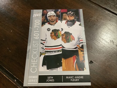 21-22 Upper Deck Checklist Seth Jones/Marc-Andre Fleury Chicago ...