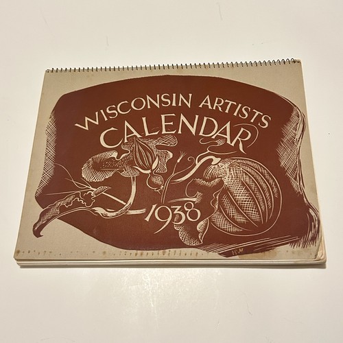 Rare 1938 Wisconsin Artists Calendar Modernist Period Block Print WPA ...