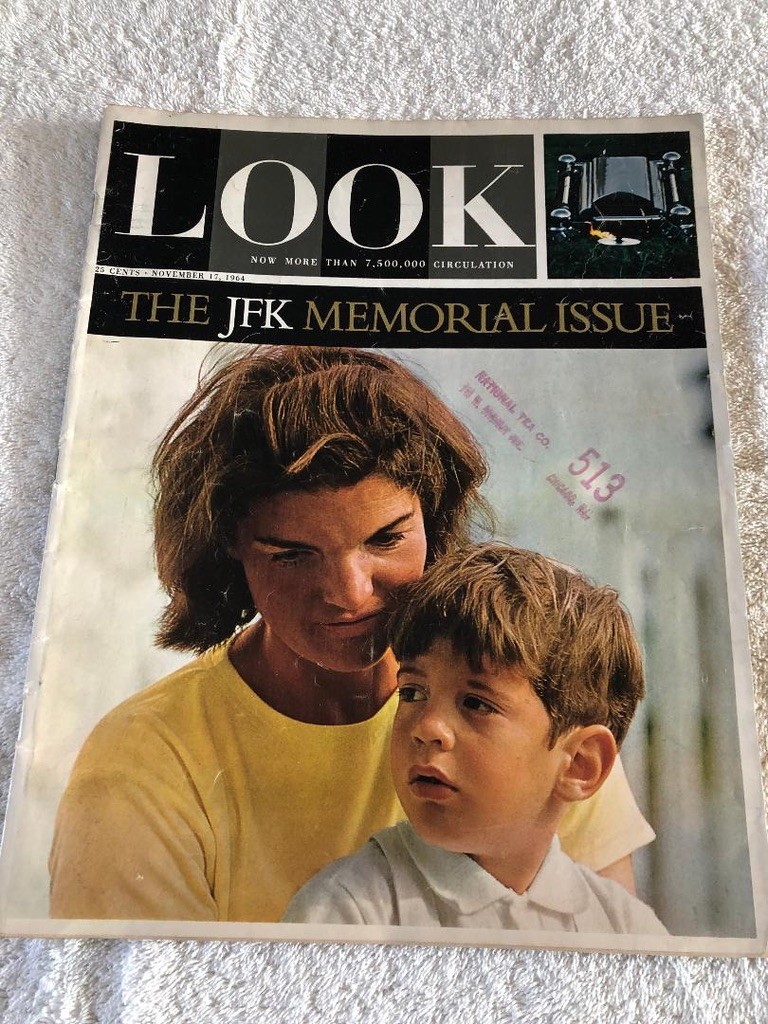 JFK Memorial Issue "Look" Magazine with several newspaper clippings ...