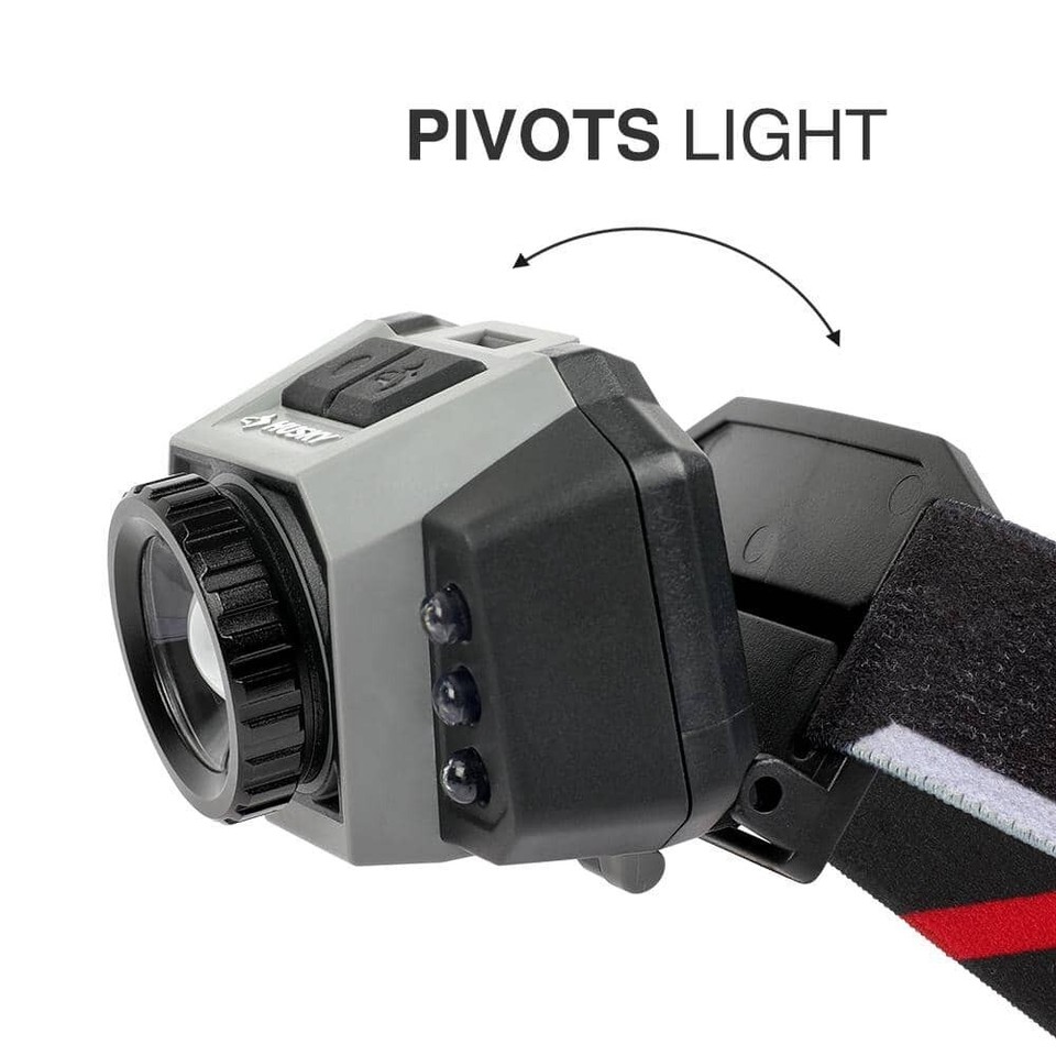 USB Rechargeable Headlight Husky 600-Lumen Headlamp Flashlight Head ...
