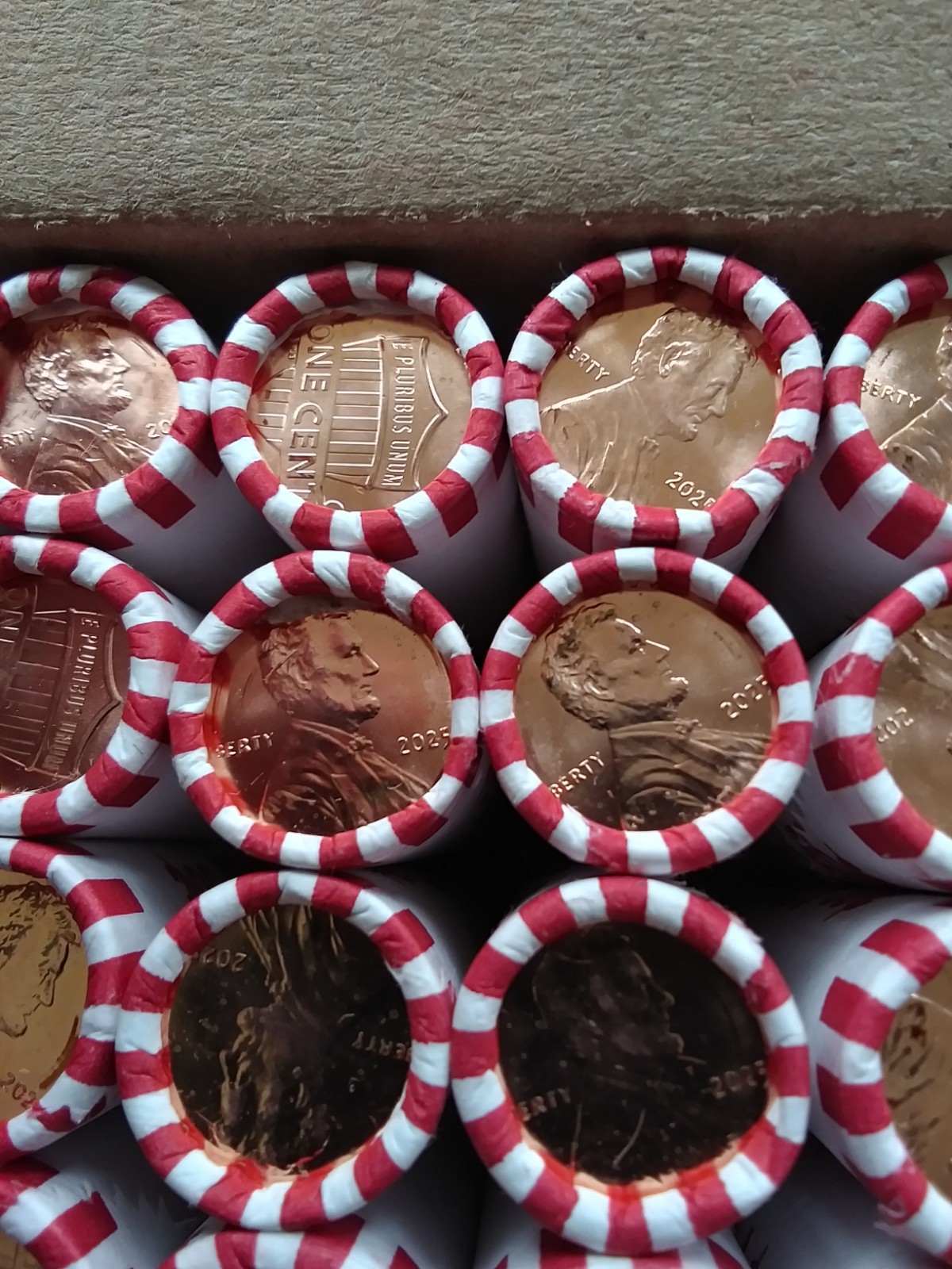 2025 P Lincoln Shield Pennies Box Of 50 Rolls Brilliant Uncirculated ...