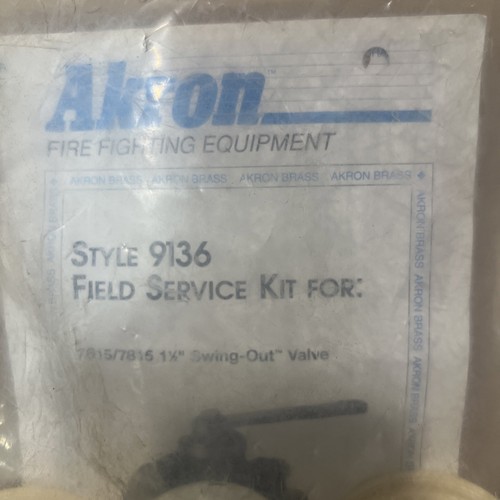 Genuine AKRON STYLE 9136 1 1/2" SWING OUT VALVE SERVICE KIT, 7615/7815 ...