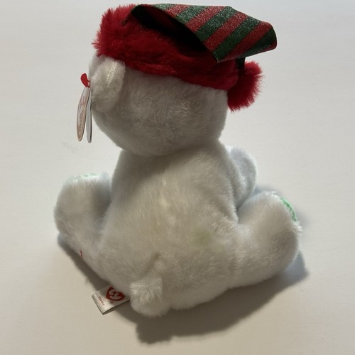 TY BEANIE BOO'S Paxton the Polar Bear Glitter Eyes 6" Birthday December ...
