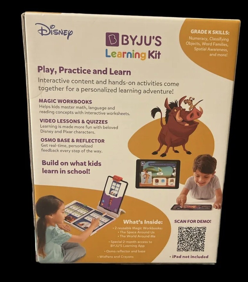 BYJU’S Learning Kit Grade K Disney iPad Tablet Kindergarten OSMO NEW ...