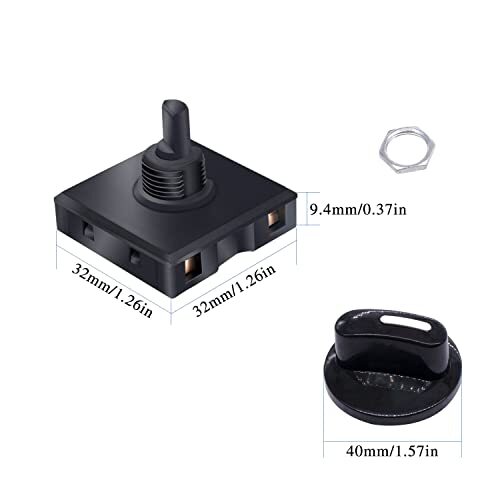 2PCS Rotary Switch 13A-125V/10A-250V 4 Position 3 Speed Universal Speed ...