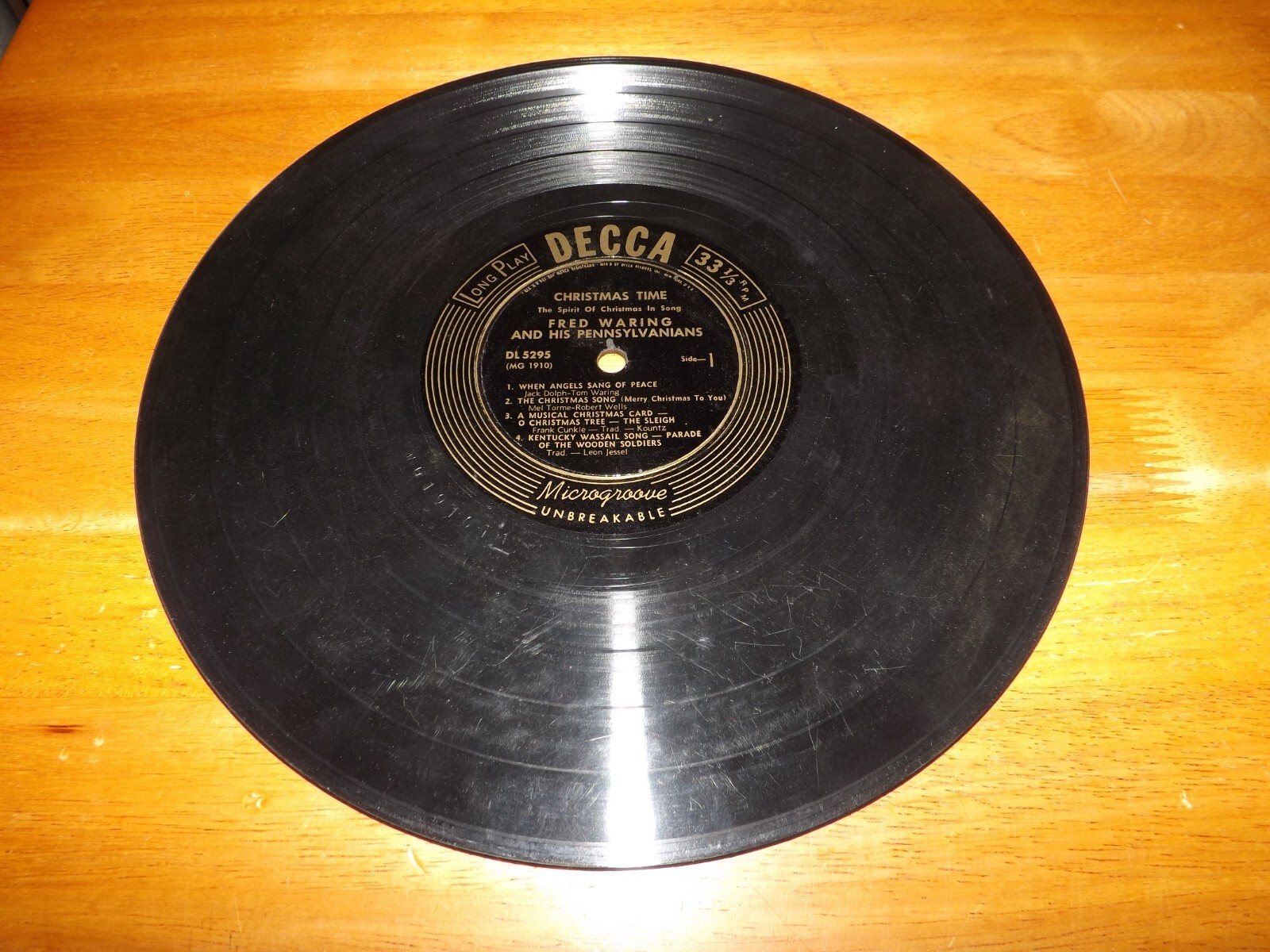 FRED WARING AND HIS PENNSYLVANIANS CHRISTMAS TIME 10" RECORD AVG COND ...