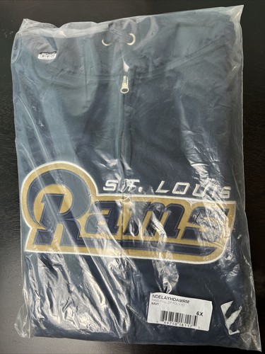 Vintage St Louis Rams Embroidered Hoodie Sweatshirt Sz 6X Navy Gold ...
