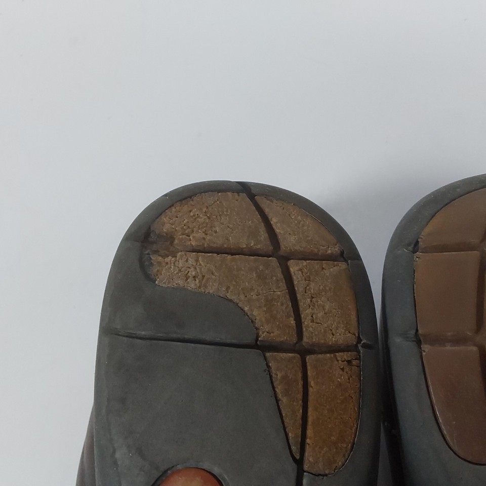 Clarks Structured Women's Brown Leather Slip On Loafer Shoes Size 7 1/2 ...