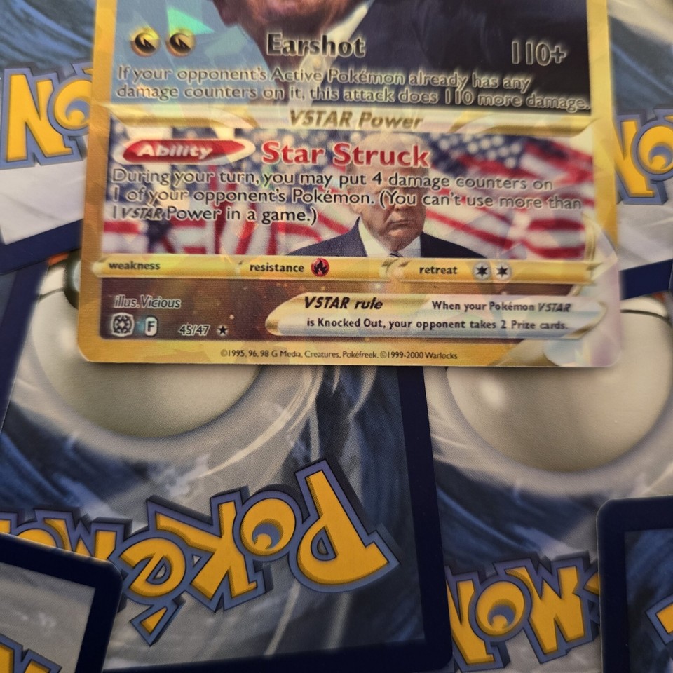 Trump Earshot Pokemon Card | eBay