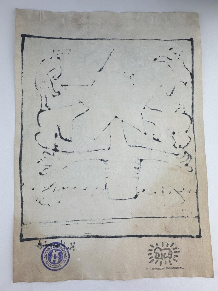 Keith Haring COA Art Painting Original Drawing Vintage Paper Signed | eBay