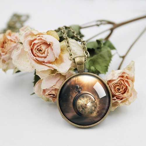 Astronomical Clock necklace, Prague clock necklace Steampunk Clock ...