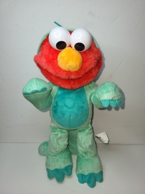 Sesame Street Dancing Elmo Dino Stomp 13" Works 3 AAA Batteries Not ...
