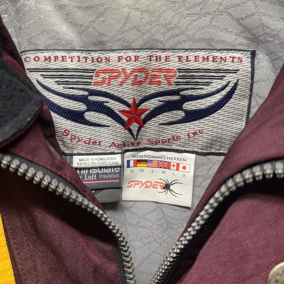 Spyder Snowboarding Winter Jacket Navy Thinsulate Men's Size Large Full ...