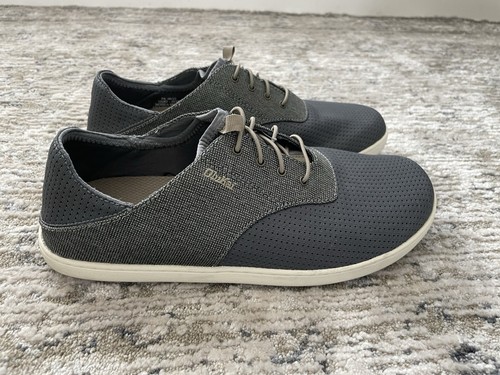 Olukai Nohea Moku Slip On Boat Shoes Dark Shadow Gray Mens 9.5 | eBay