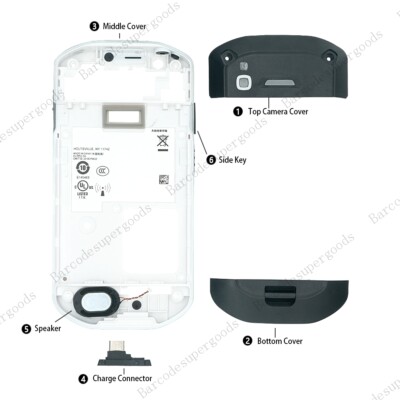 6in1 Middle Cover & Side Button Replacement for Zebra Motorola TC51 ...