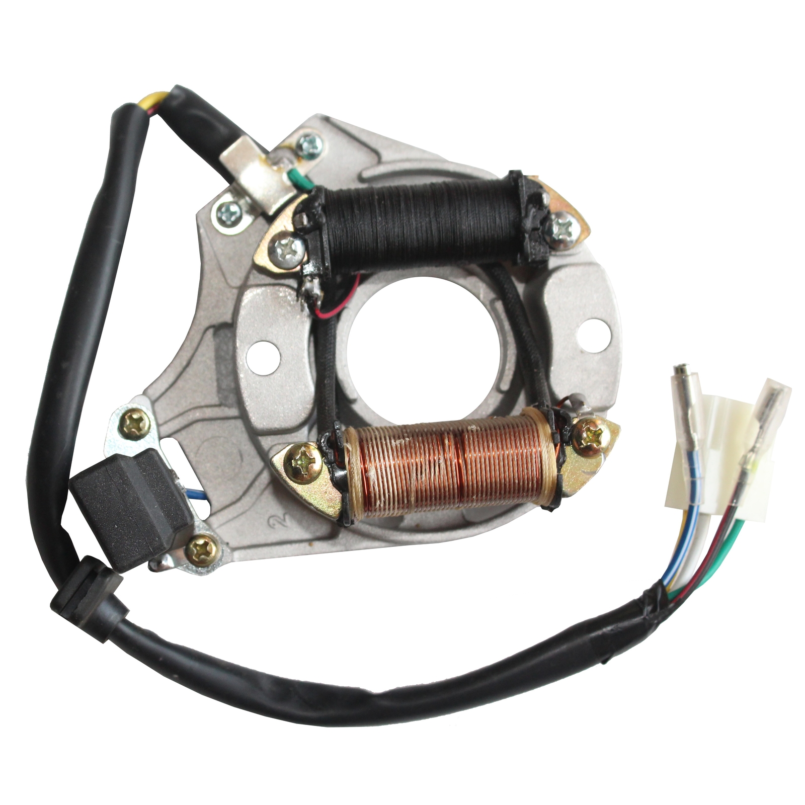 Half Wave 2 Coil Magneto Stator 5 Wires 50cc-125cc ATV Go Kart Dirt ...